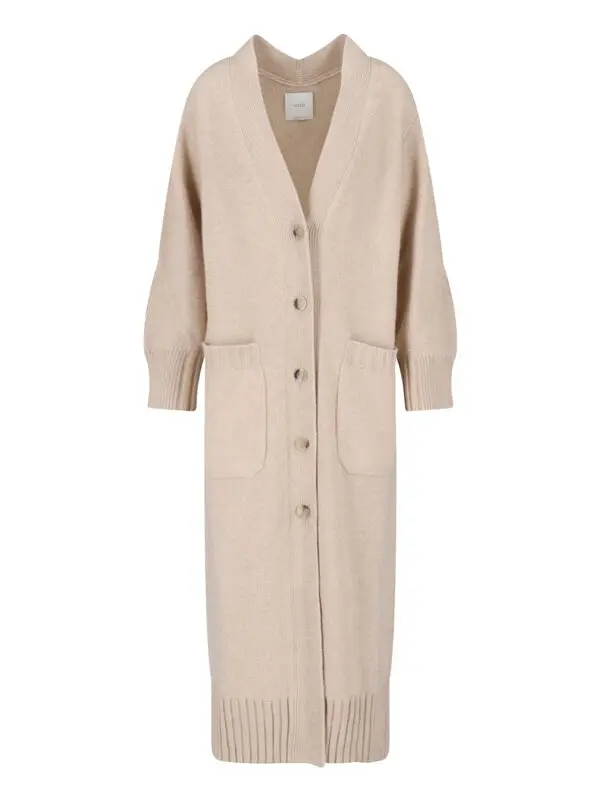 Max Mara Maxi Cashmere Cardigan - Beige