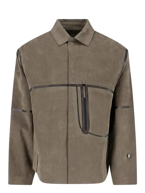 MASSIMO OSTI STUDIO Alcantara® Shirt Jacket - Green