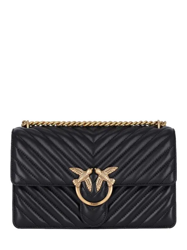 Pinko Classic Love One Crossbody Bag - Black