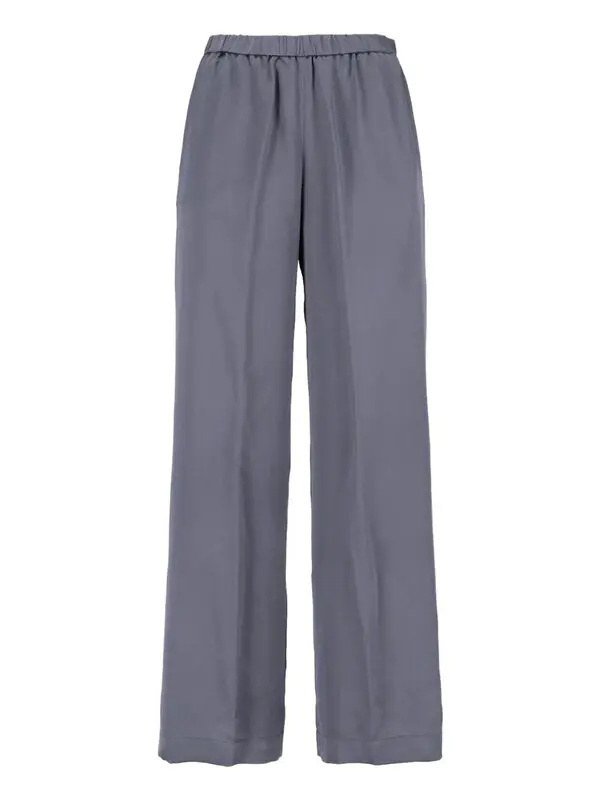 Aspesi Silk Straight Leg Pants - Gray