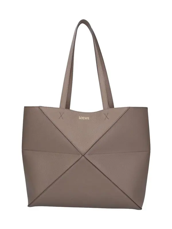 Loewe Puzzle Fold Tote Bag - Taupe