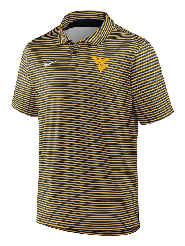 Nike West Virginia Tour Stripe Dri-fit College Polo - Blue