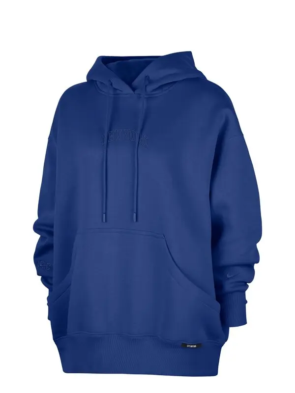Nike New York Knicks City Edition Nba Phoenix Fleece Premium Hoodie - Blue