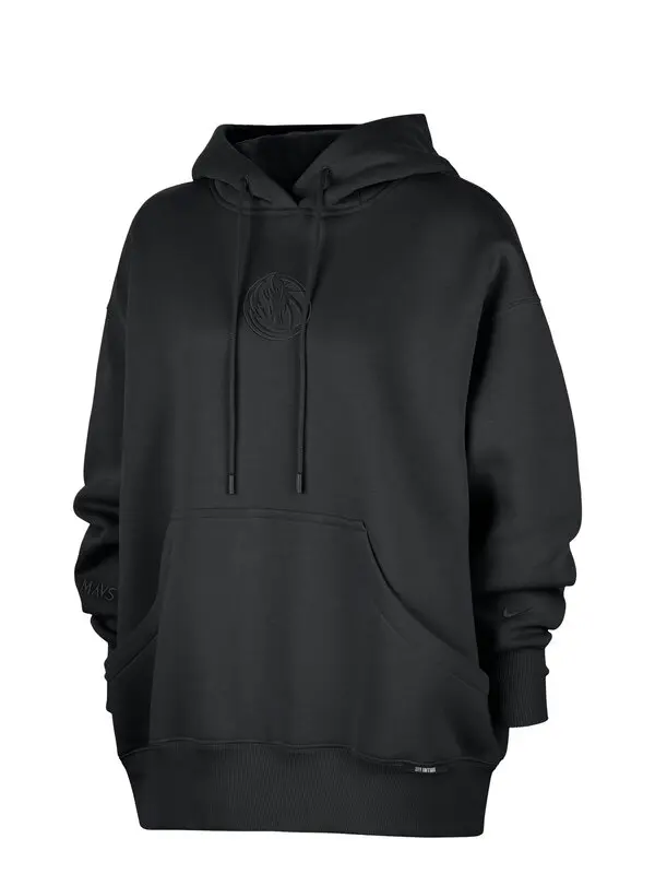 Nike Dallas Mavericks City Edition Nba Phoenix Fleece Premium Hoodie - Black