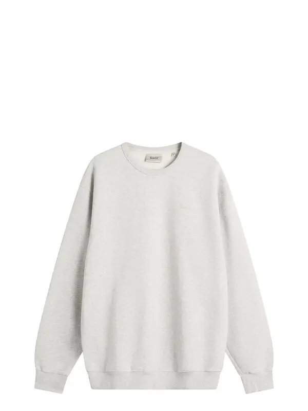 FORET Noon Crew Neck Sweatshirt - Snow Melange