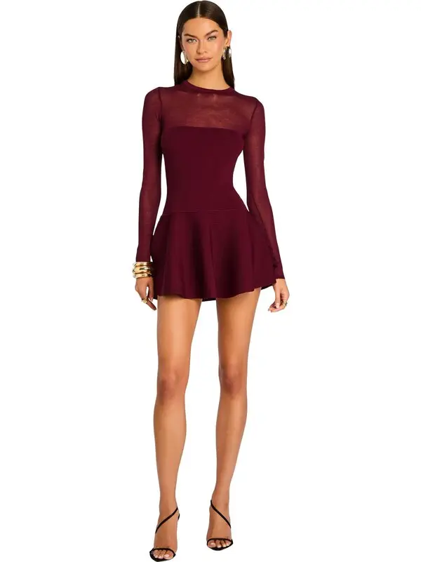 SEROYA Joselyn Knit Mini Dress - Pinot