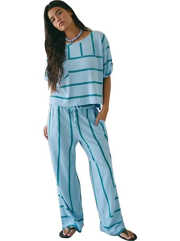 Free People Nolan Pant Set - Cornflower Combo