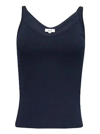 AGOLDE Jordan Scoop-neck Ribbed Tank Top - Mirage (dk Navy)