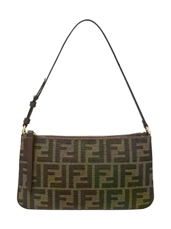 Fendi Patterned Baguette Tote - Brown
