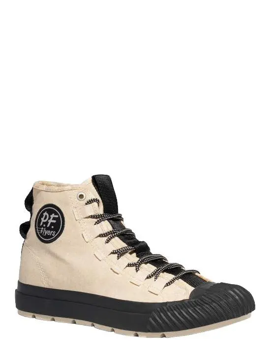 P.F. FLYERS Grounder High-top Sneaker - Bone Gray-black
