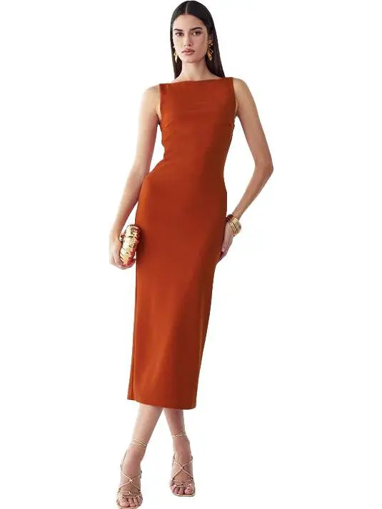 BWLDR Shian Midi Dress - Copper