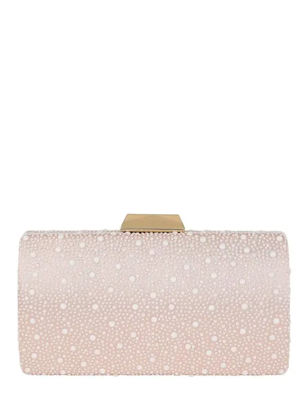 Badgley Mischka Avery Cabochon Bead Minaudiere - Champagne