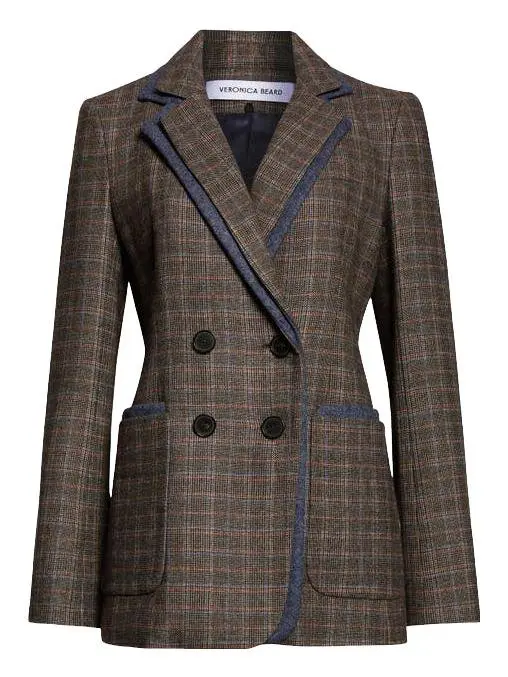 Veronica Beard Hedi Plaid Dickey Jacket - Charcoal Multi