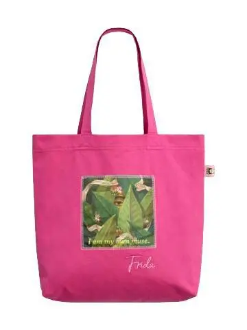 LOST PATTERN I Am My Own Muse Cotton Tote Bag - Viva Magenta
