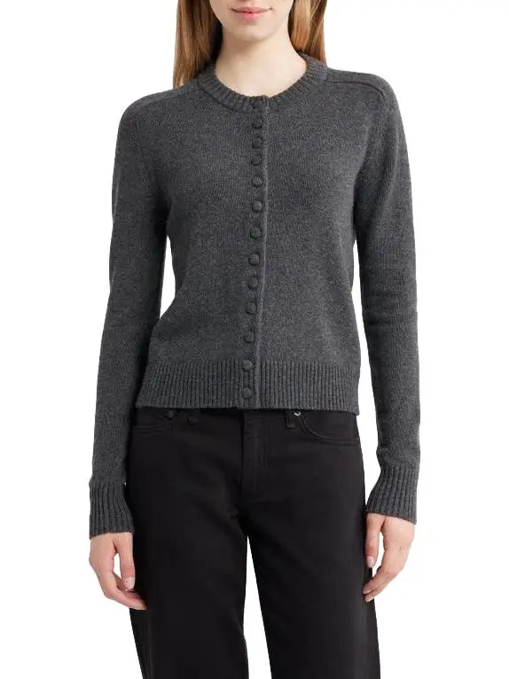 Rag & Bone Wallace Crewneck Cardigan - Heather Grey