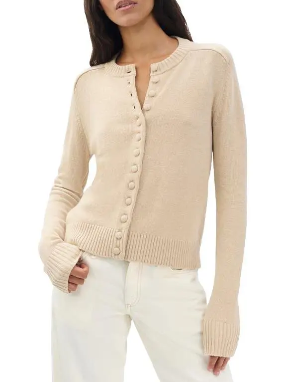 Rag & Bone Wallace Crewneck Cardigan - Oatmeal