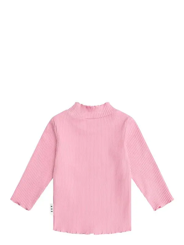 HUXBABY Ribbed Long-sleeve Top - Strawberry