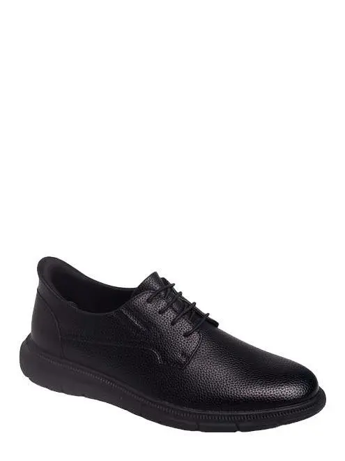 MARC JOSEPH NEW YORK Cloud Street Hands Free Leather Oxford - Black Grainy Leather/black
