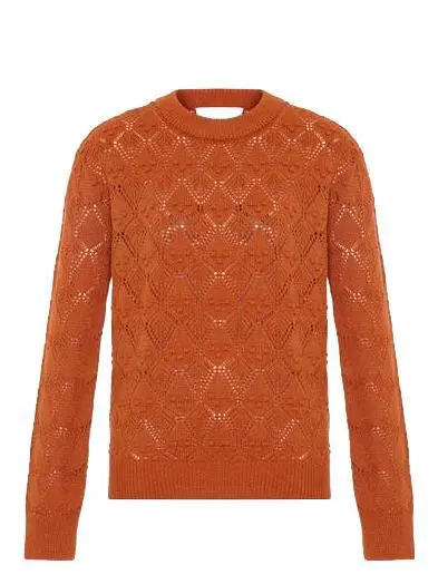 THEO THE LABEL Ersa Argyle Pullover - Amber Sky