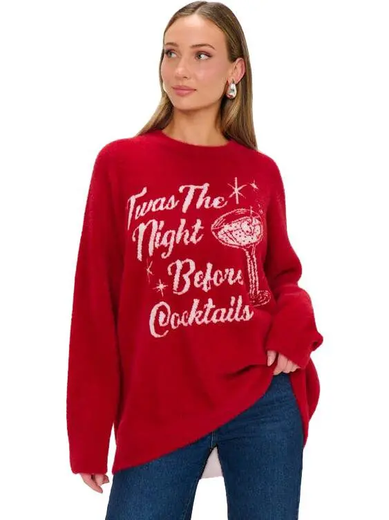 Show Me Your Mumu Classic Crewneck Sweater - Twas The Night Knit