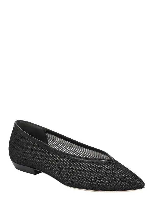 Veronica Beard Bancroft Pointed Toe Flat - Black