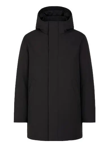 QUARTZ CO. Austin Hooded Insulated Winter Jacket - Black