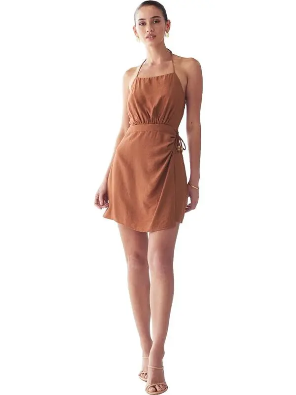ST MRLO Roma Dress - Rust Brown