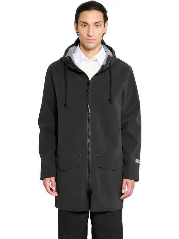 Stutterheim Stockholm Patch Matte Raincoat - Black