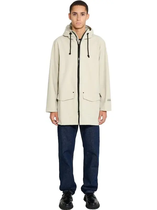 Stutterheim Stockholm Patch Matte Raincoat - Pelican