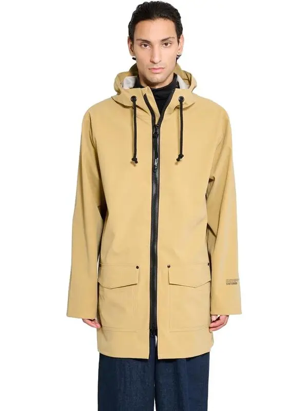 Stutterheim Stockholm Patch Matte Raincoat - Sand