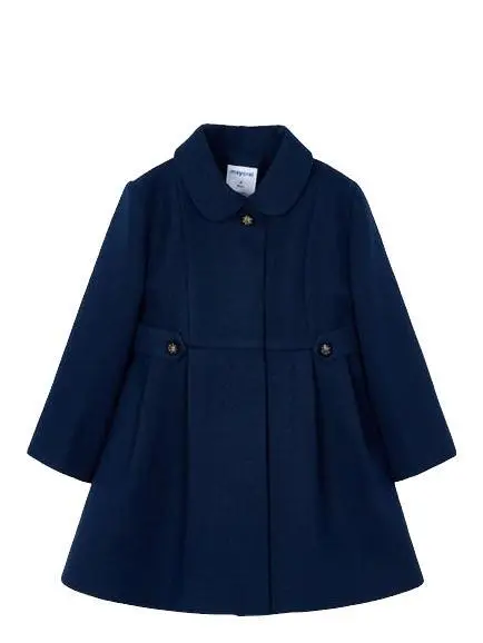 MAYORAL Pleated Coat - Navy