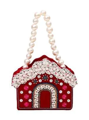 SIMITRI Winter Cottage House Mini Bag - Red