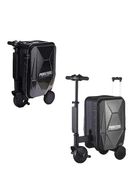 PURSONIC Smart Rideable Motorized Suitcase - Black