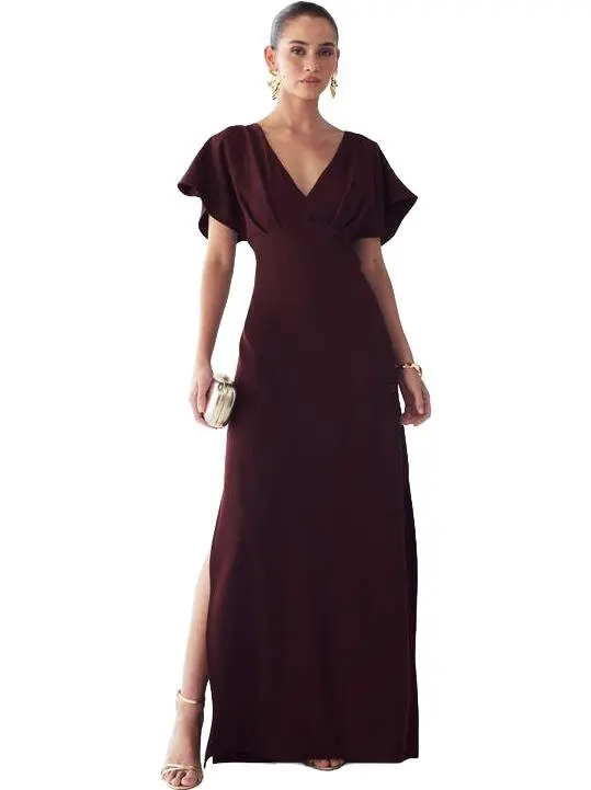 BWLDR Aura Maxi Dress - Burgundy