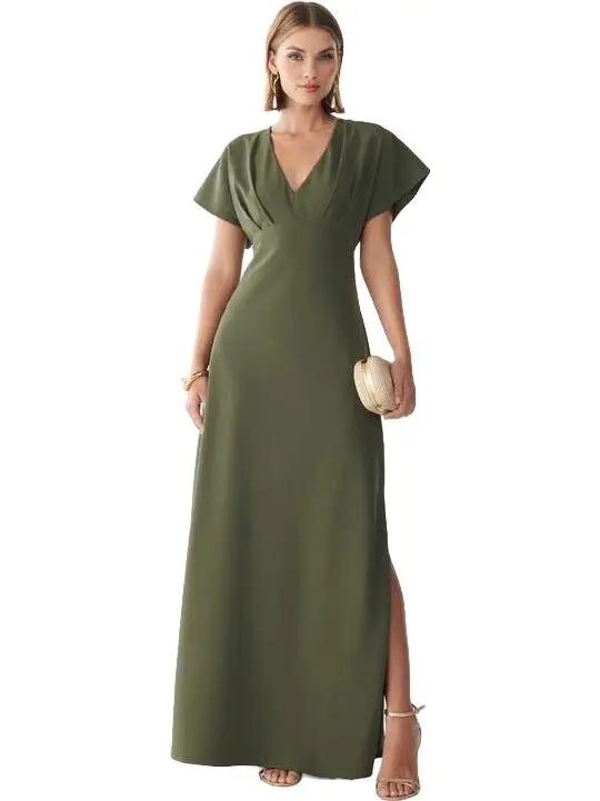 BWLDR Aura Maxi Dress - Olive