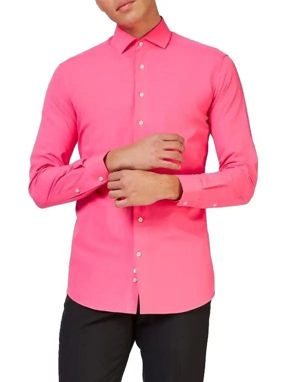 Opposuits Mr. Modern Tailored Fit Wrinkle Resistant Button-up Shirt - Pink
