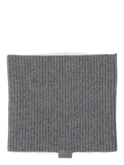Sandro Ribbed Knit Neck Warmer - Grey