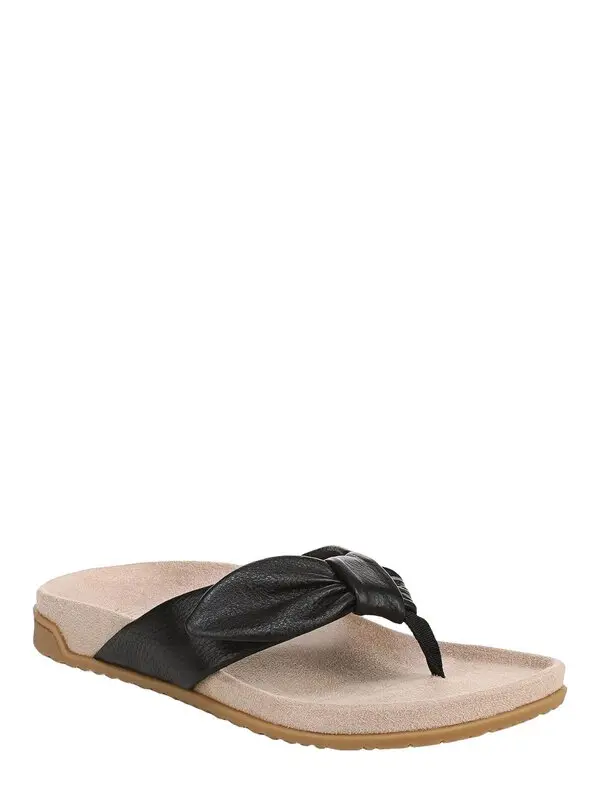 Vionic Bow-tied Flip Flop - Black