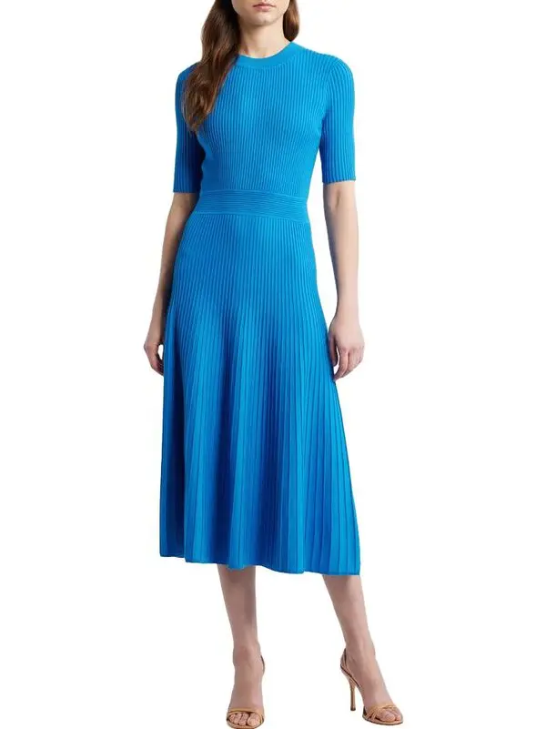 Elie Tahari Kaya Midi Sweater Dress - Cosmic Blue