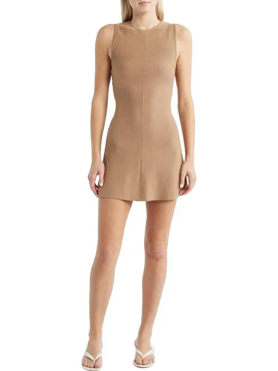 Solid & Striped The Lucerne Sleeveless Knit Minidress - Camel