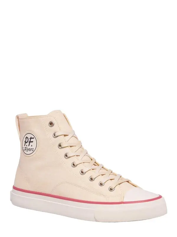 P.F. FLYERS All-american High-top Sneaker - Antique White-crimson