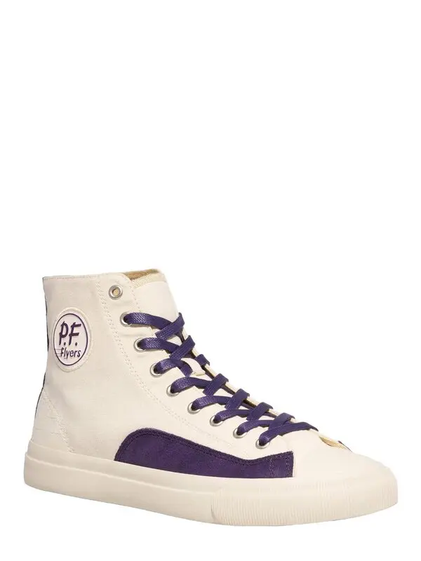 P.F. FLYERS All-american High-top Sneaker - White-eggplant