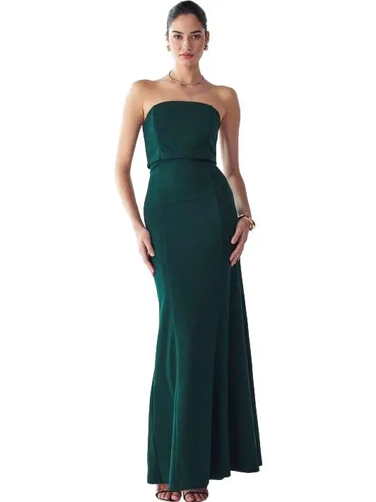 WILLA Trenton Off-shoulder Maxi Dress - Emerald