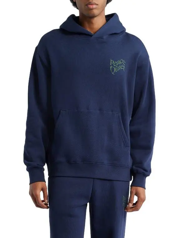 MUSEUM OF PEACE & QUIET Warped Graphic Hoodie - Navy