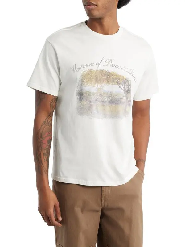 MUSEUM OF PEACE & QUIET Scenic Graphic T-shirt - White