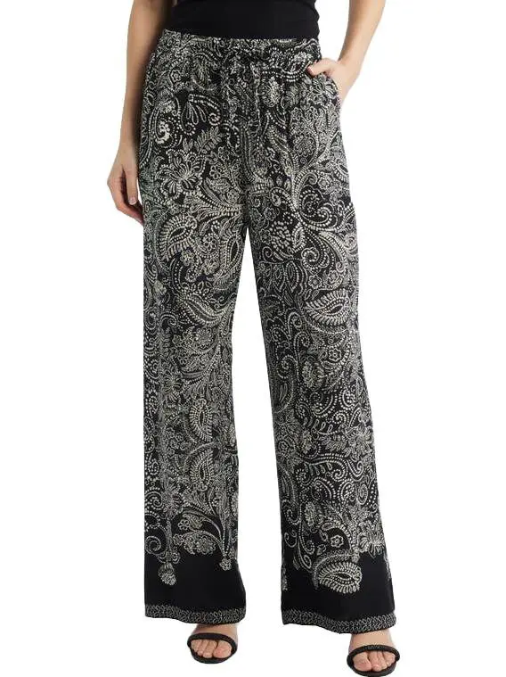 Vince Camuto Wide-leg Viscose Pants - Rich Black
