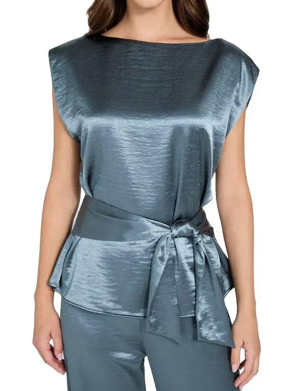 Guess Mara Satin Top - Squall Sea