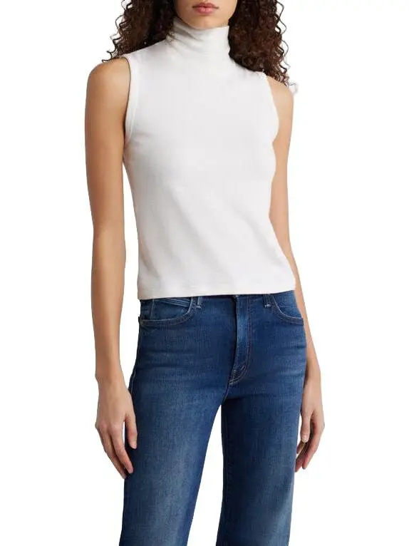 Rag & Bone Sleeveless Turtleneck Knit Top - White