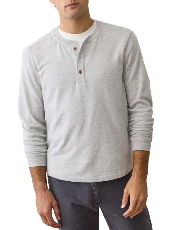 Marine Layer Pacifica Stretch Henley - Light Grey