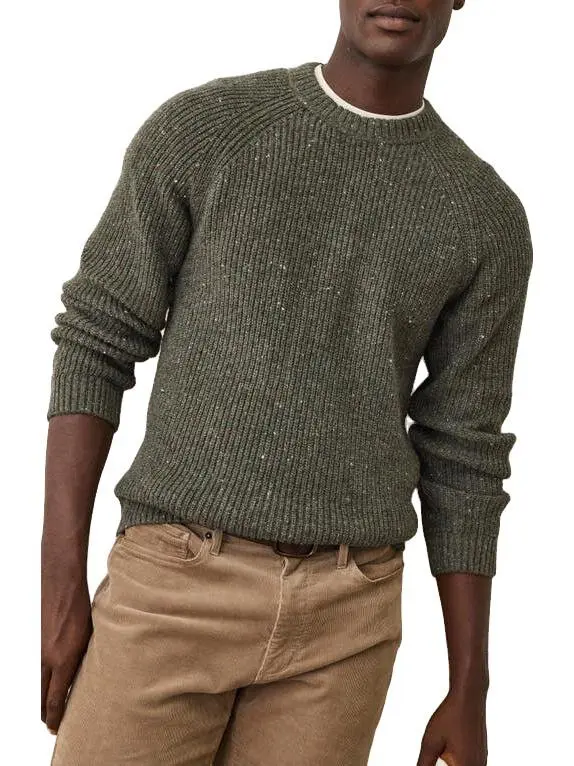 Marine Layer Inverness Ribbed Crewneck Sweater - Green Gables Neps